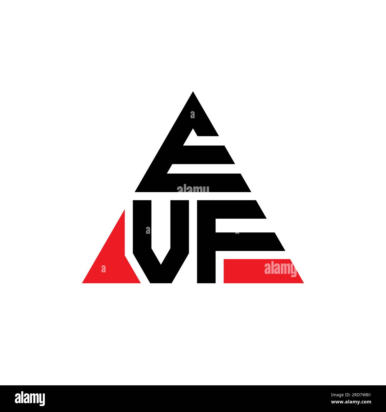 EVF triangle letter logo design with triangle shape. EVF triangle logo ...