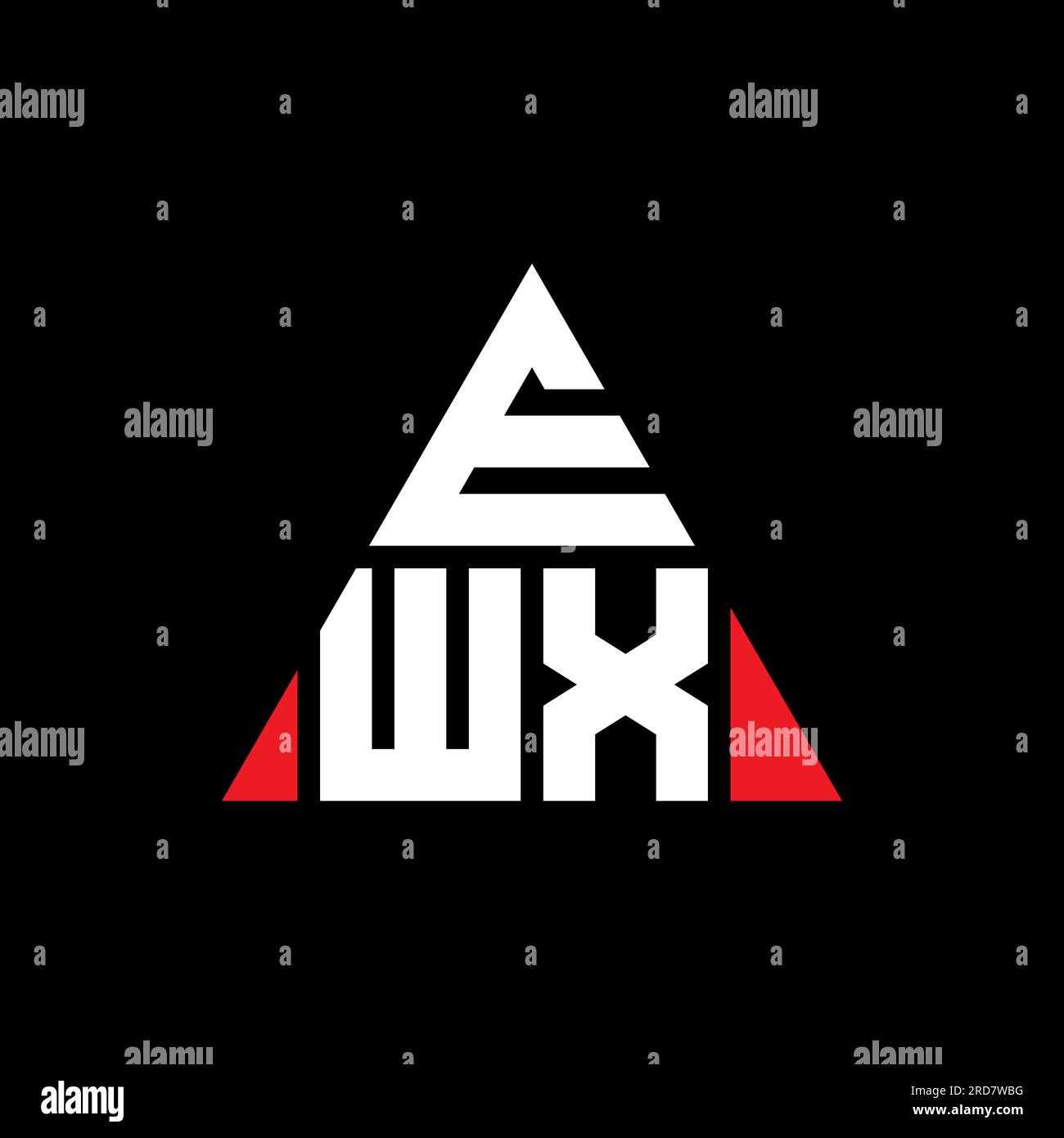 EWX triangle letter logo design with triangle shape. EWX triangle logo ...