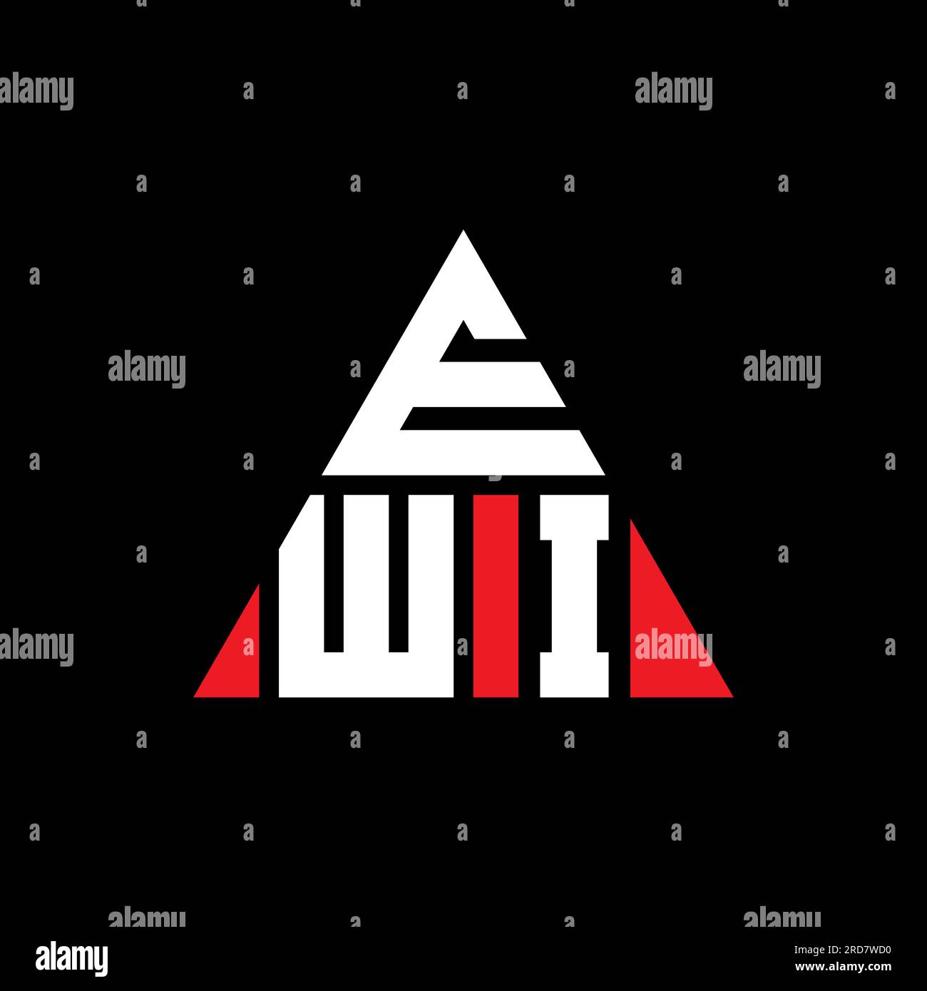 EWI triangle letter logo design with triangle shape. EWI triangle logo ...