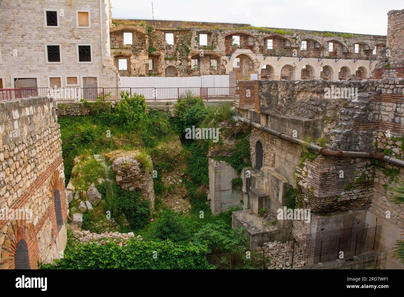 The remains of the Triclinium, an octagonal dining room, within the ...