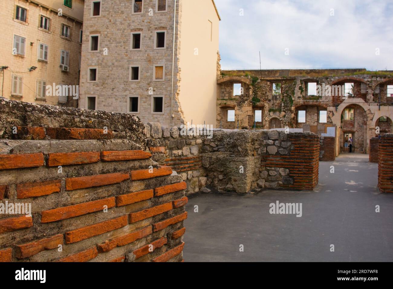 The remains of the Triclinium, an octagonal dining room, within the ...