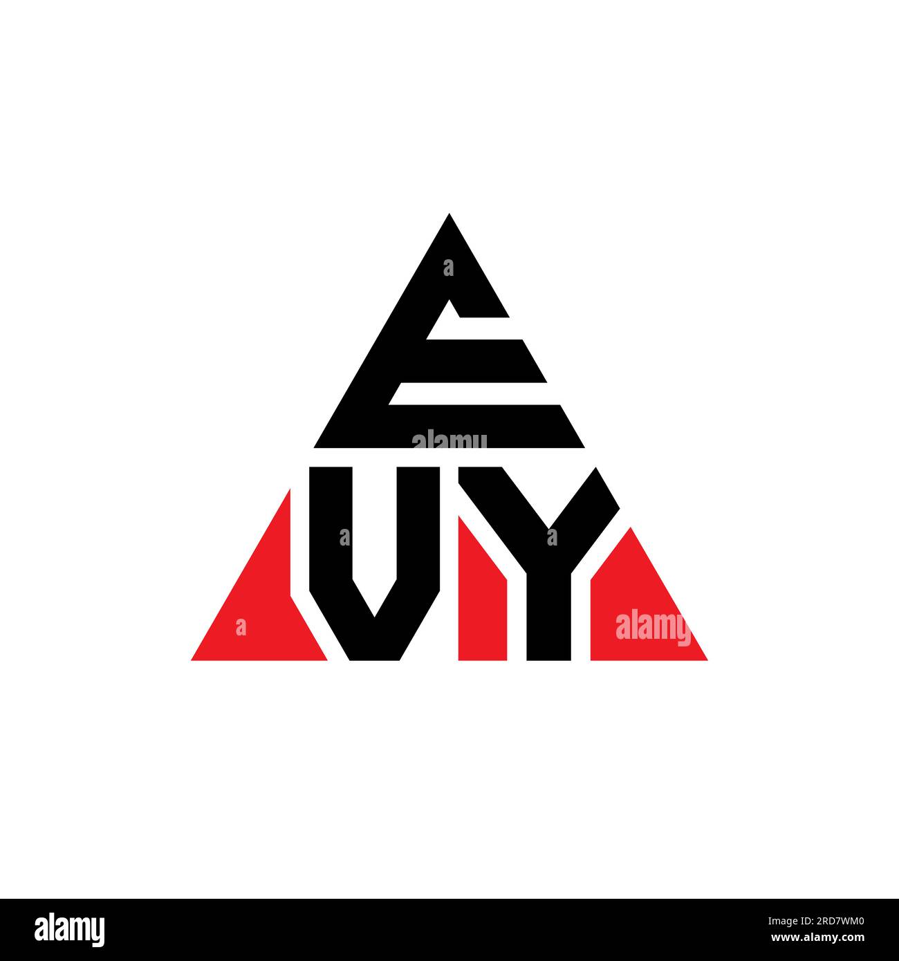 EVY triangle letter logo design with triangle shape. EVY triangle logo ...