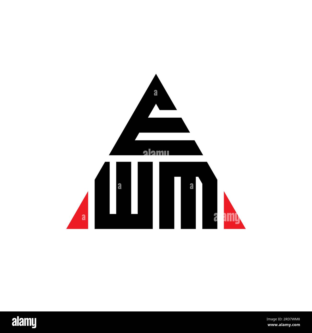 EWM triangle letter logo design with triangle shape. EWM triangle logo ...