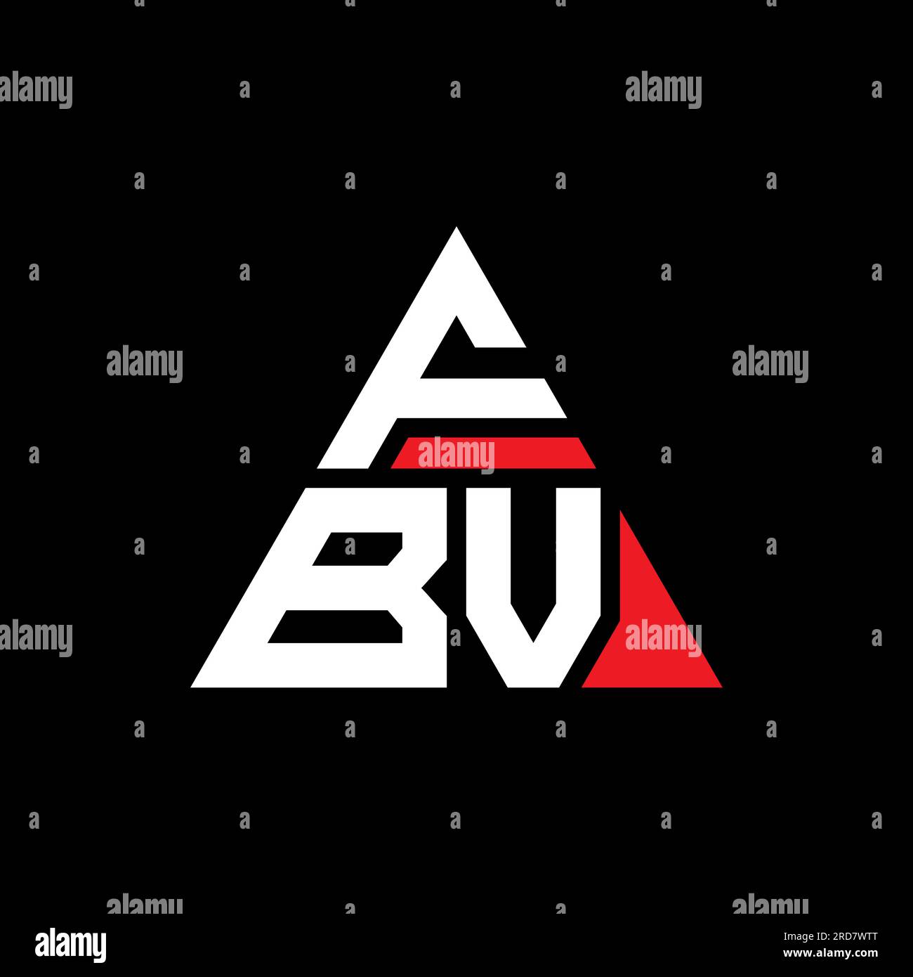 FBV triangle letter logo design with triangle shape. FBV triangle logo ...