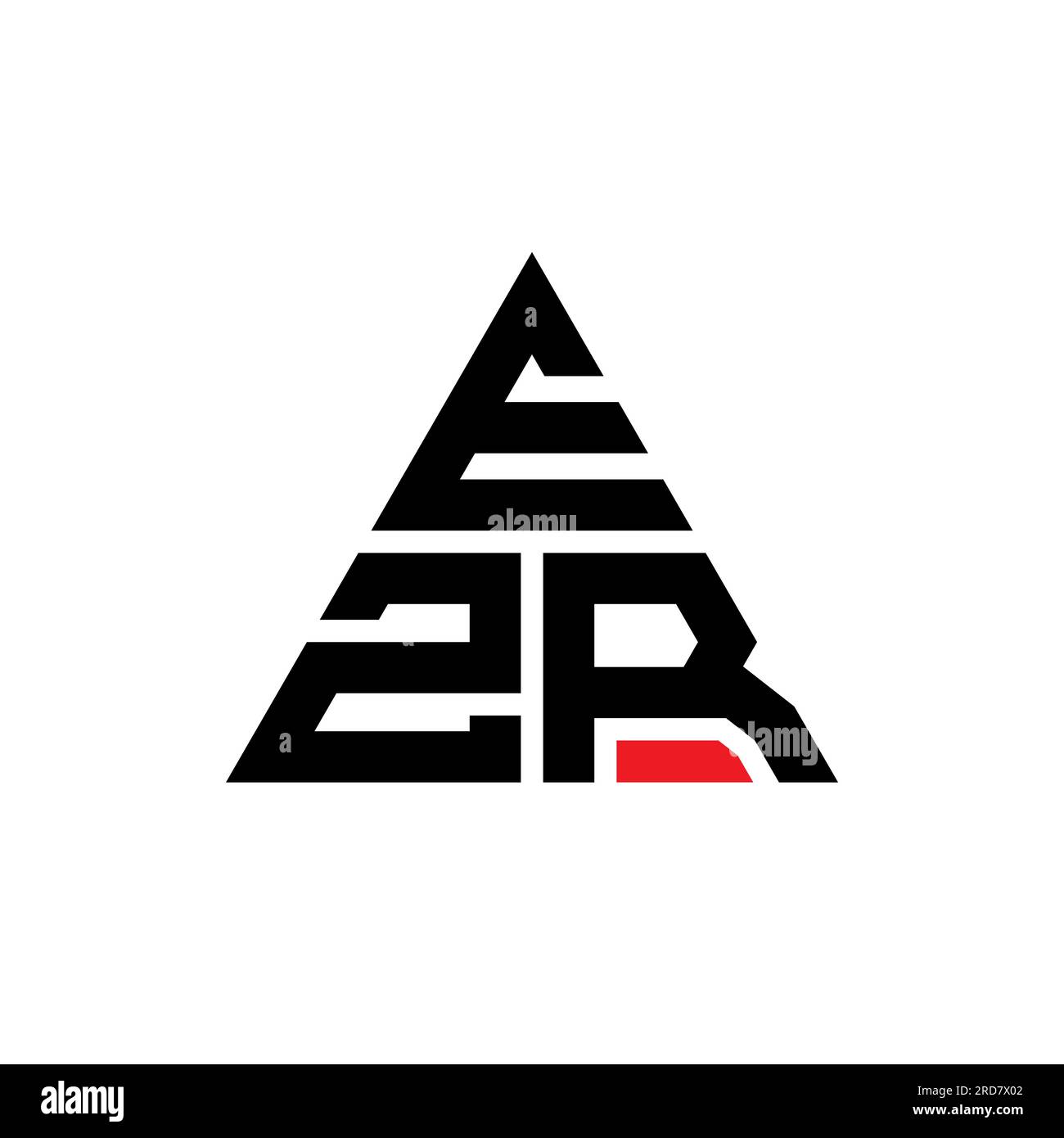 EZR triangle letter logo design with triangle shape. EZR triangle logo ...