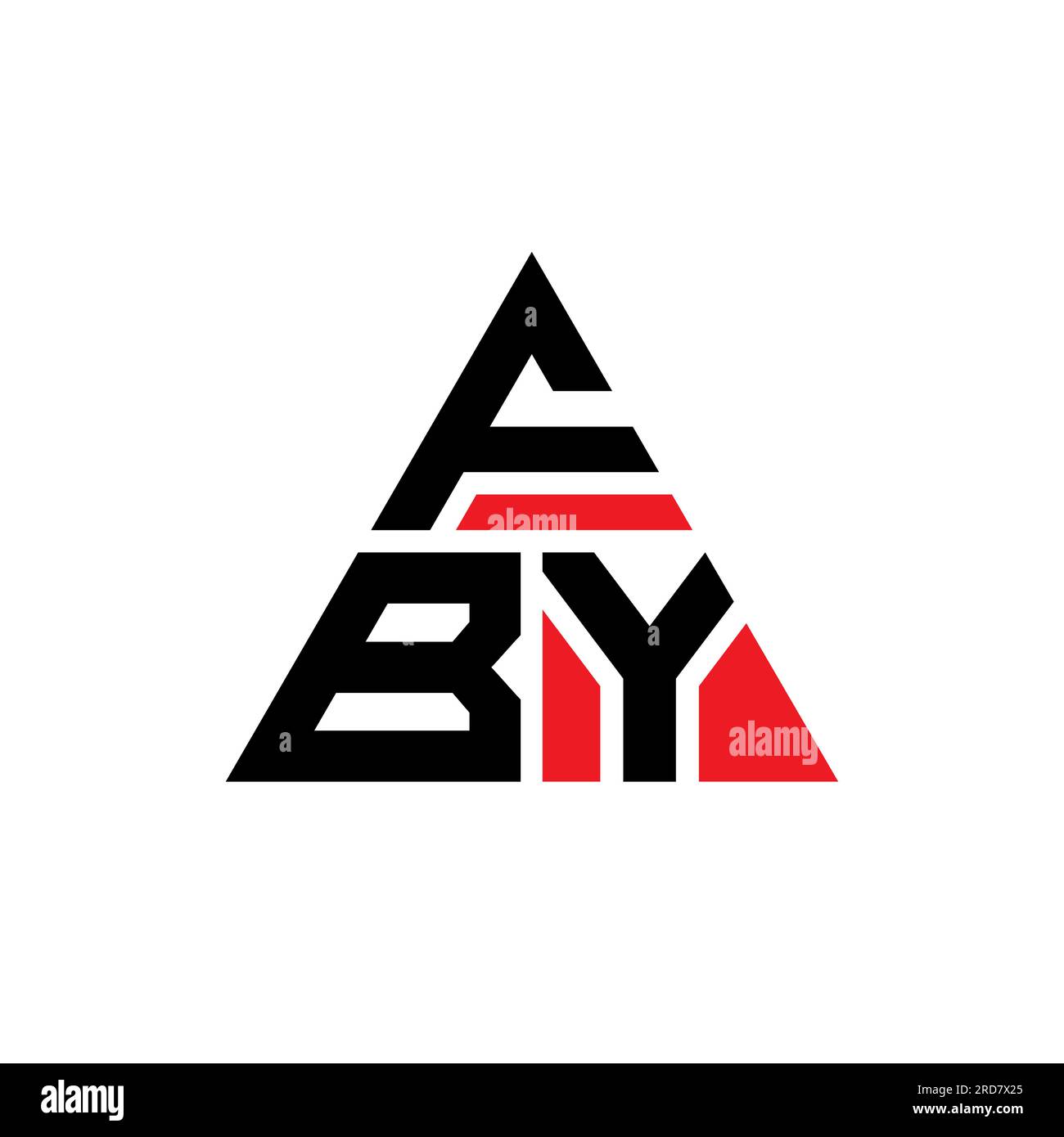 FBY triangle letter logo design with triangle shape. FBY triangle logo ...