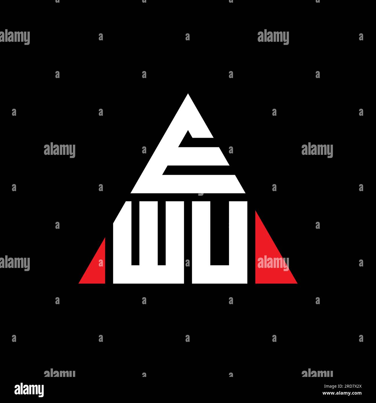 EWU triangle letter logo design with triangle shape. EWU triangle logo ...