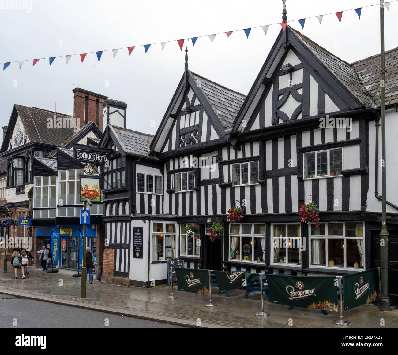 The Roebuck public house, Derby Street, Leek, Staffordshire, England ...