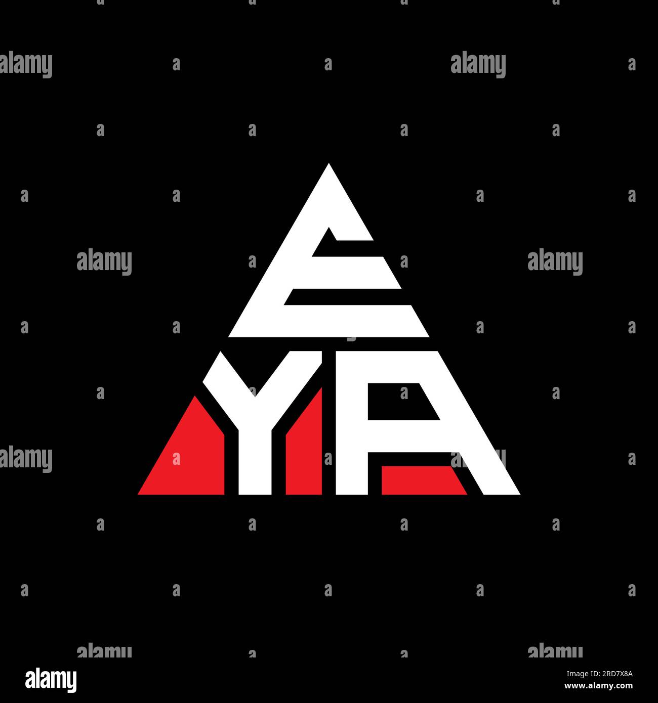 EYA triangle letter logo design with triangle shape. EYA triangle logo ...