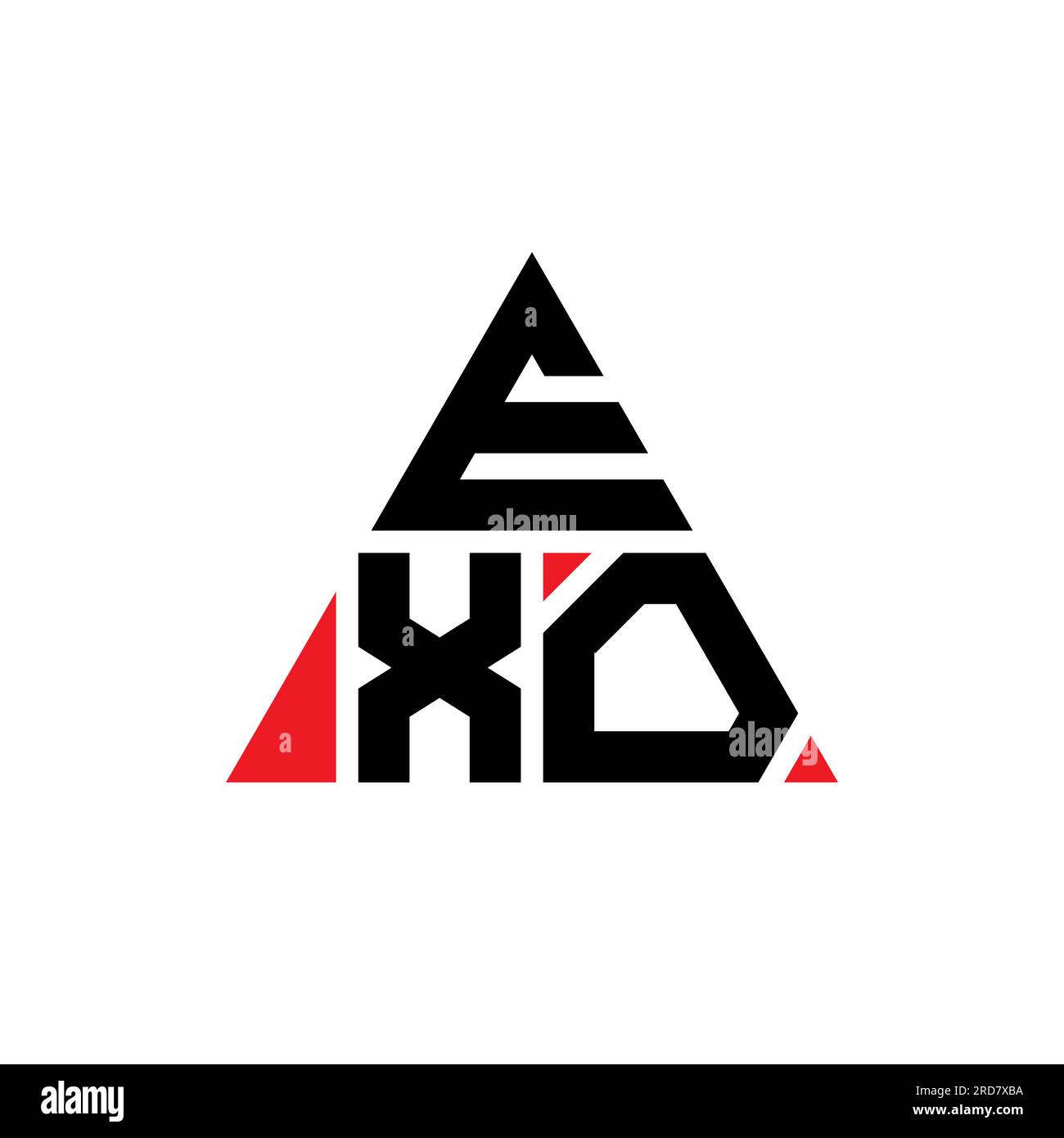 EXO triangle letter logo design with triangle shape. EXO triangle logo ...