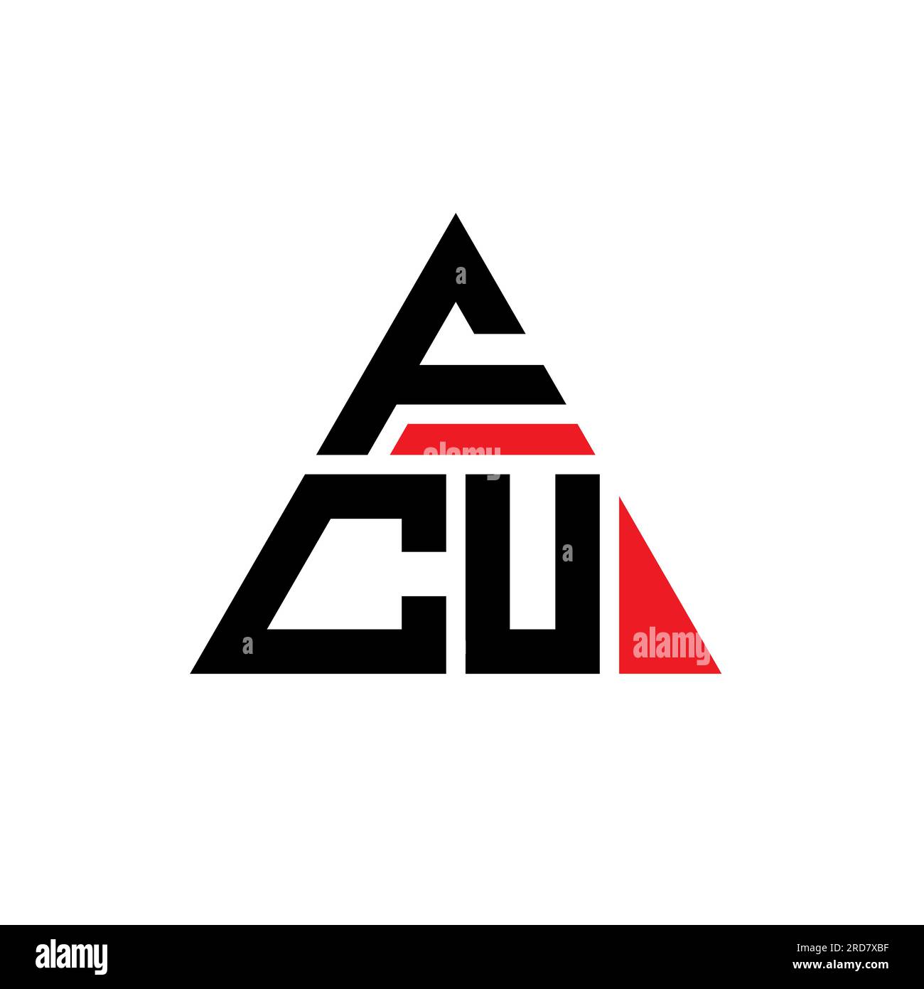 FCU triangle letter logo design with triangle shape. FCU triangle logo ...