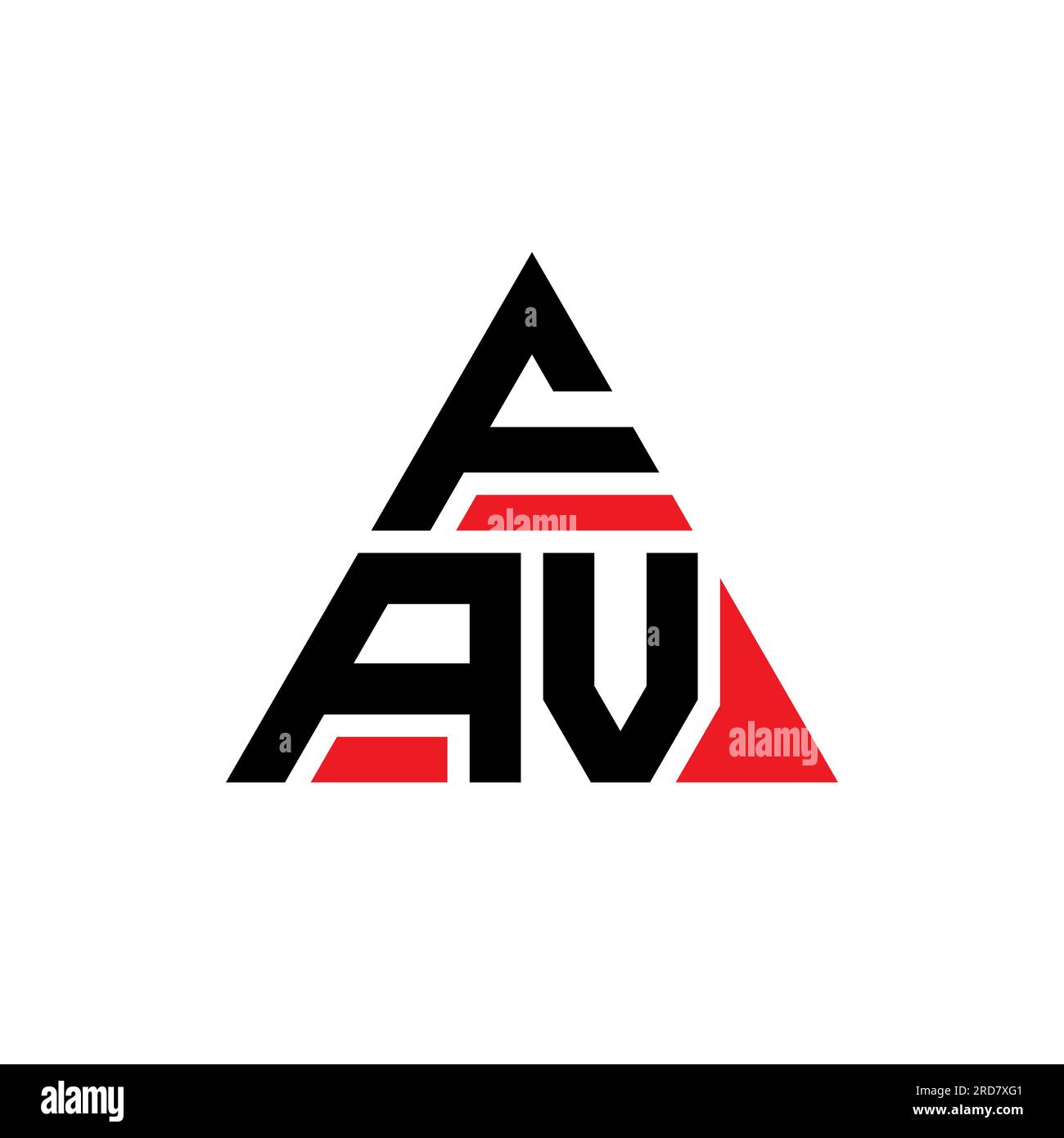 FAV triangle letter logo design with triangle shape. FAV triangle logo ...