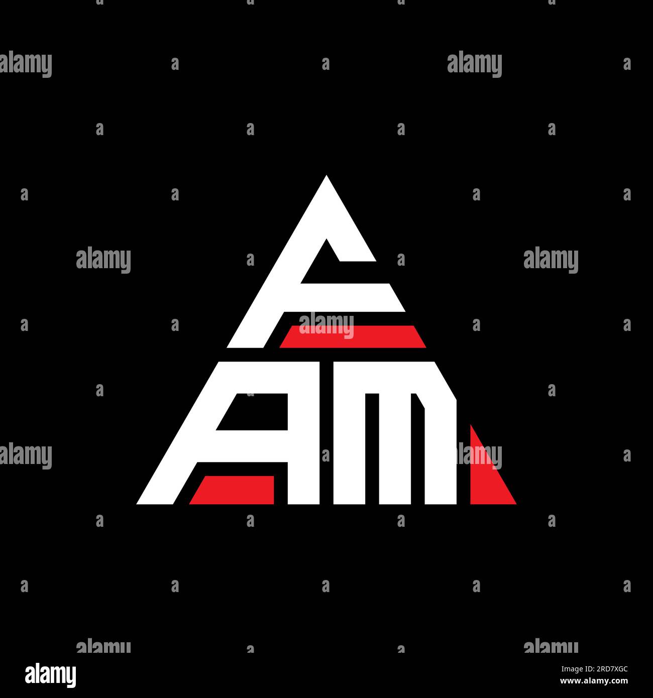 FAM triangle letter logo design with triangle shape. FAM triangle logo ...