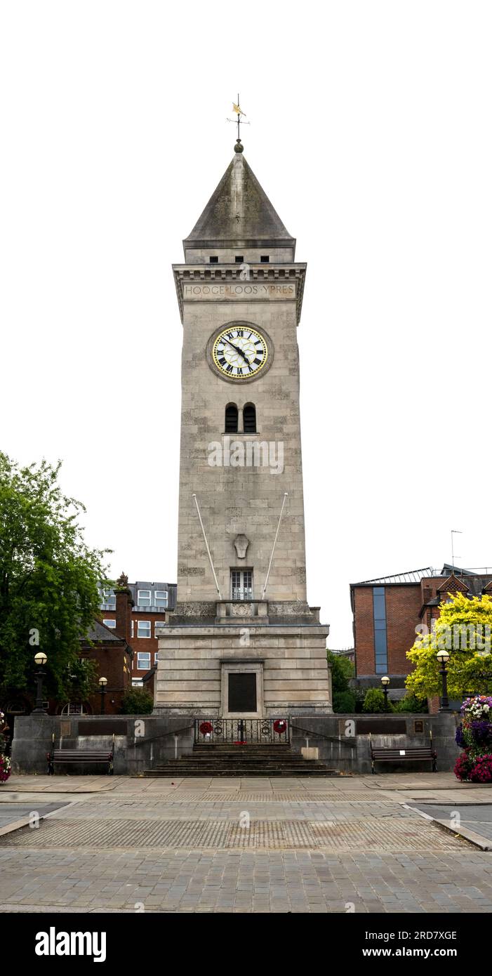 The Nicholson War Memorial in the centre of market town Leek ...