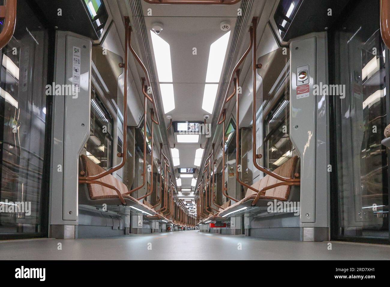 The work of the Moscow metro of the Bolshaya Koltsevaya Line (BCL Stock ...