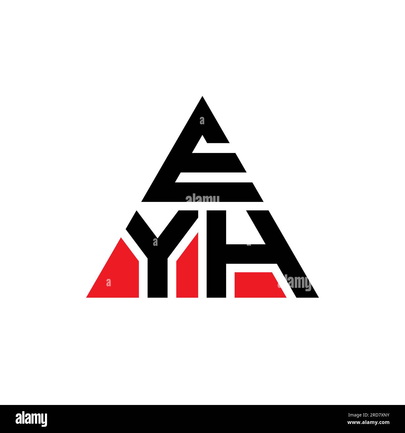 EYH triangle letter logo design with triangle shape. EYH triangle logo ...