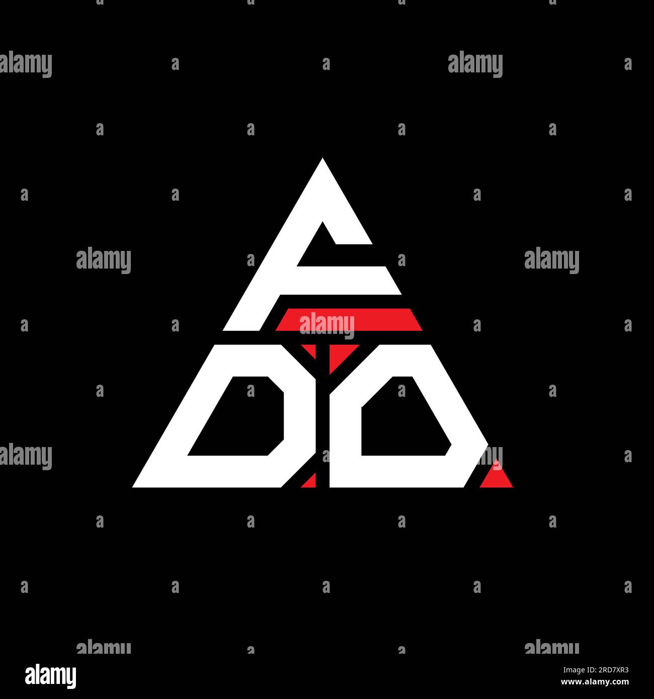 FDO triangle letter logo design with triangle shape. FDO triangle logo ...