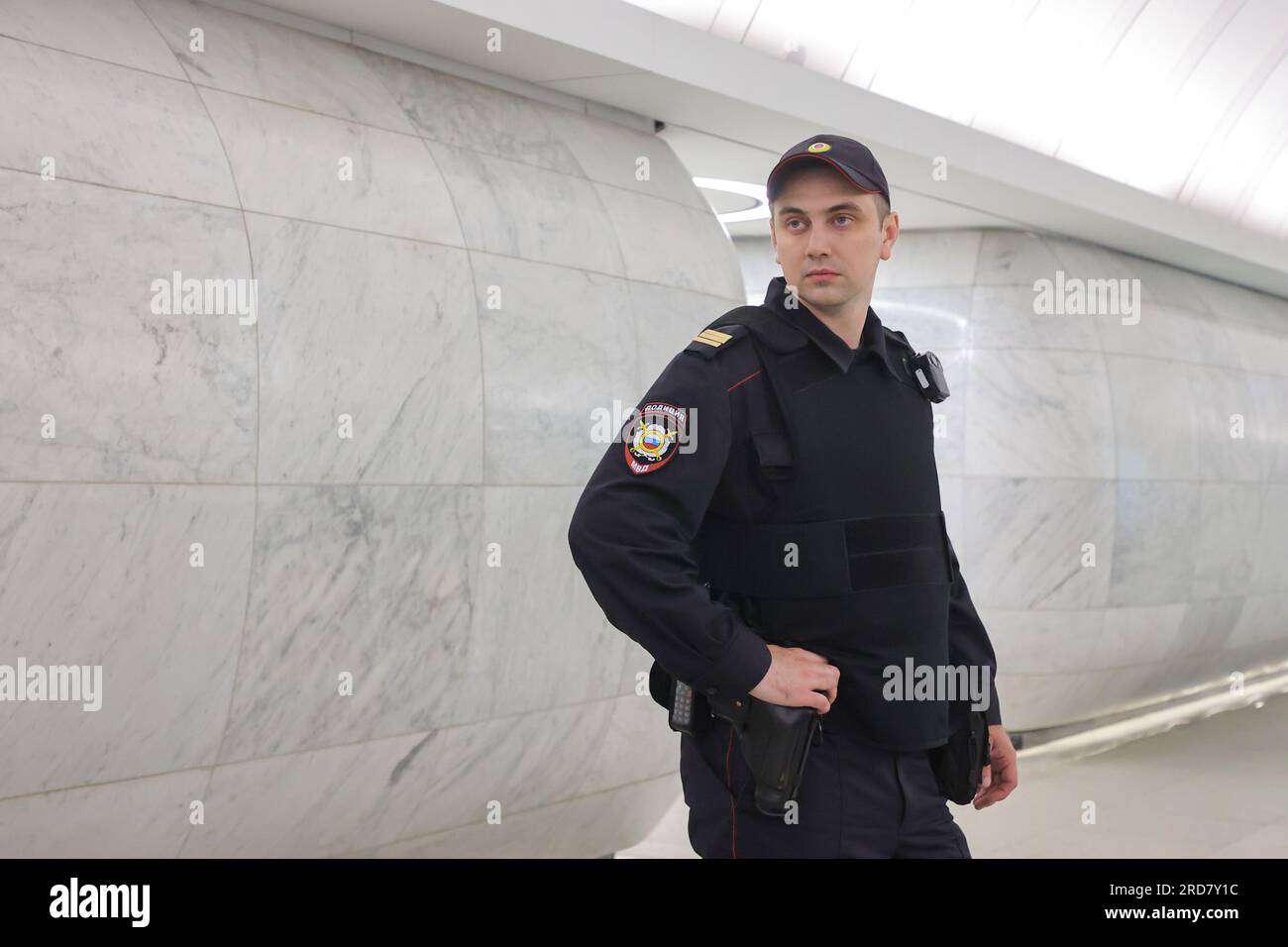 The work of transport police officers on the Bolshaya Koltsevaya Line ...