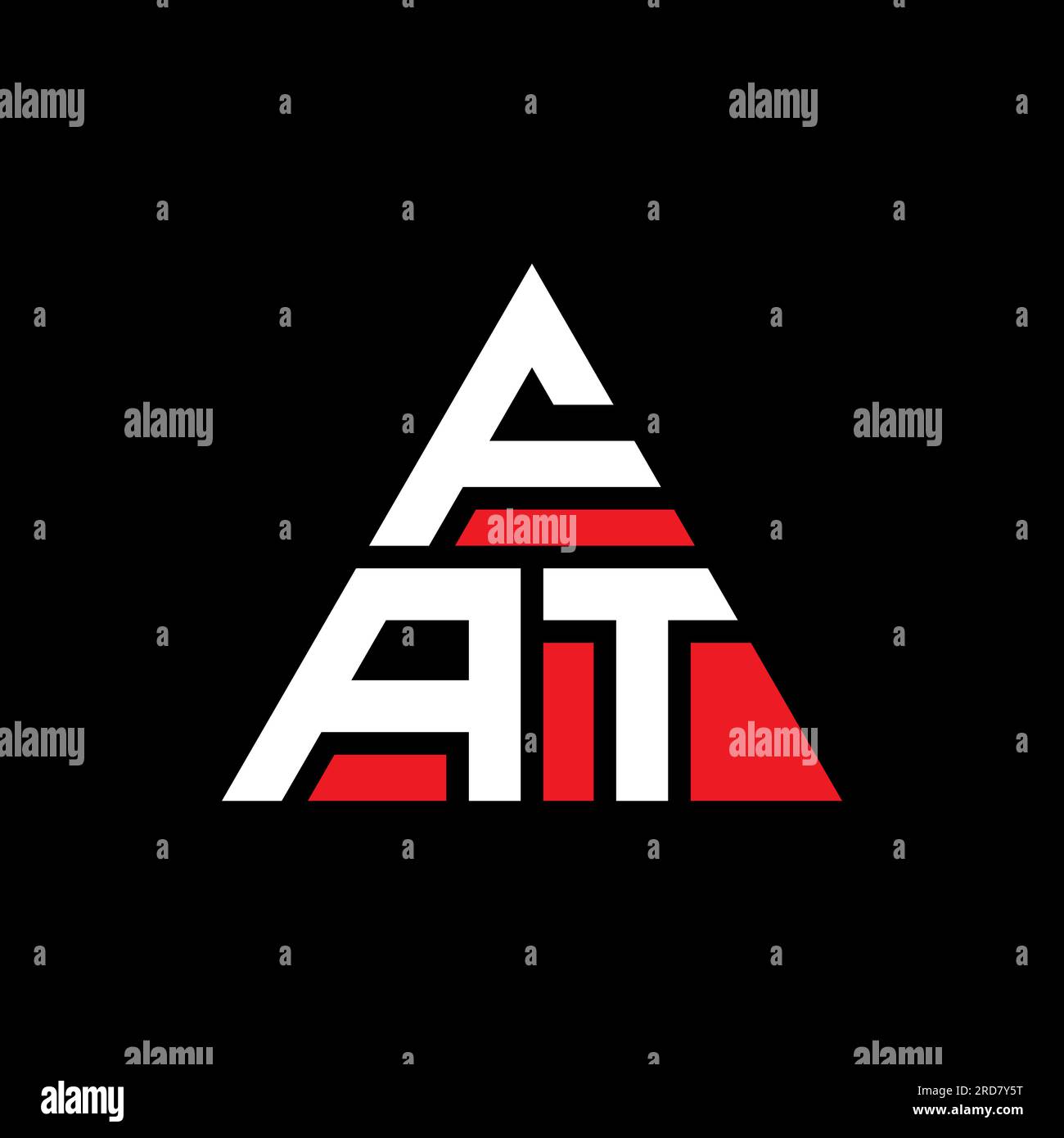 FAT triangle letter logo design with triangle shape. FAT triangle logo ...