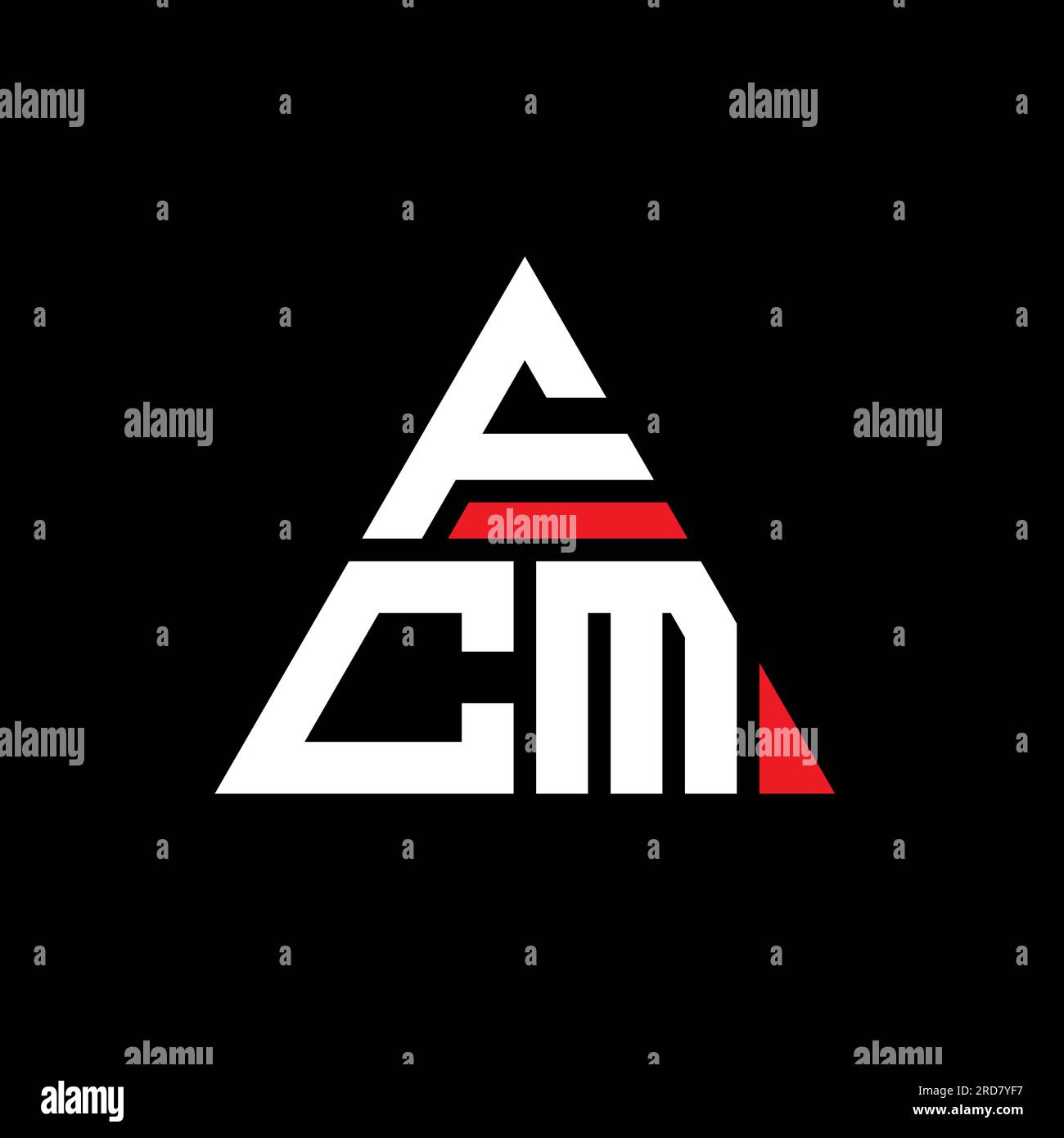 FCM triangle letter logo design with triangle shape. FCM triangle logo ...