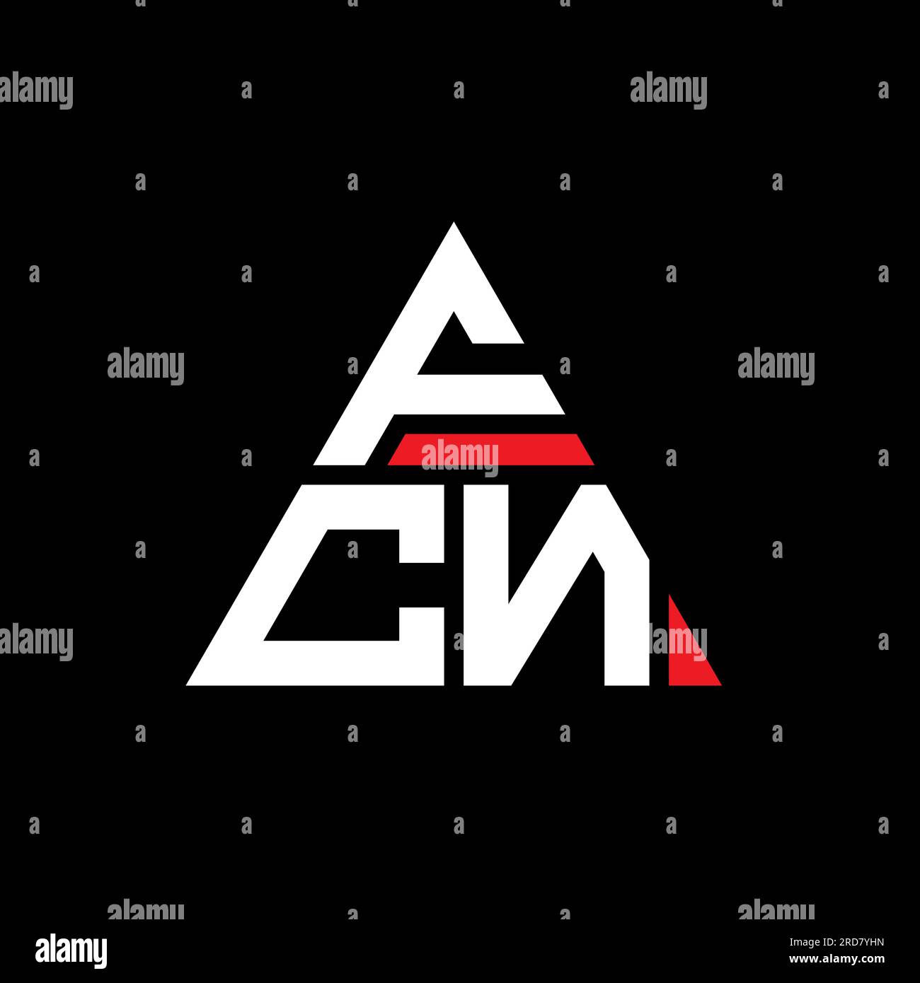 FCN triangle letter logo design with triangle shape. FCN triangle logo ...
