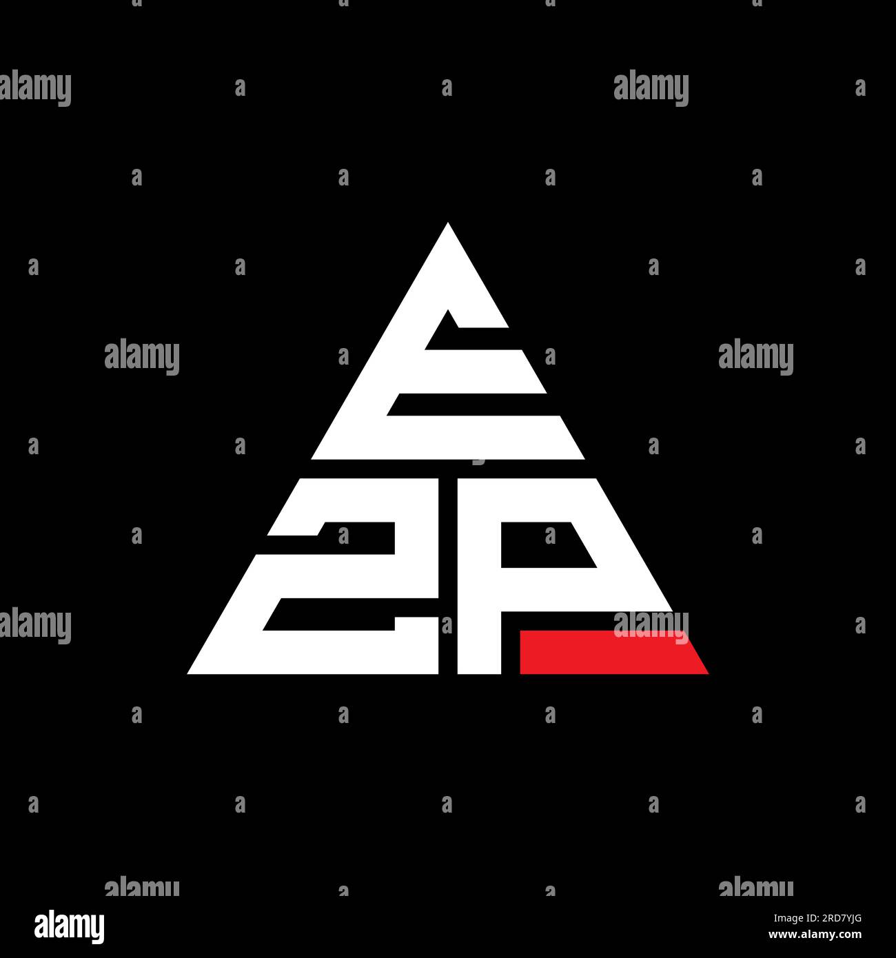 EZP triangle letter logo design with triangle shape. EZP triangle logo ...