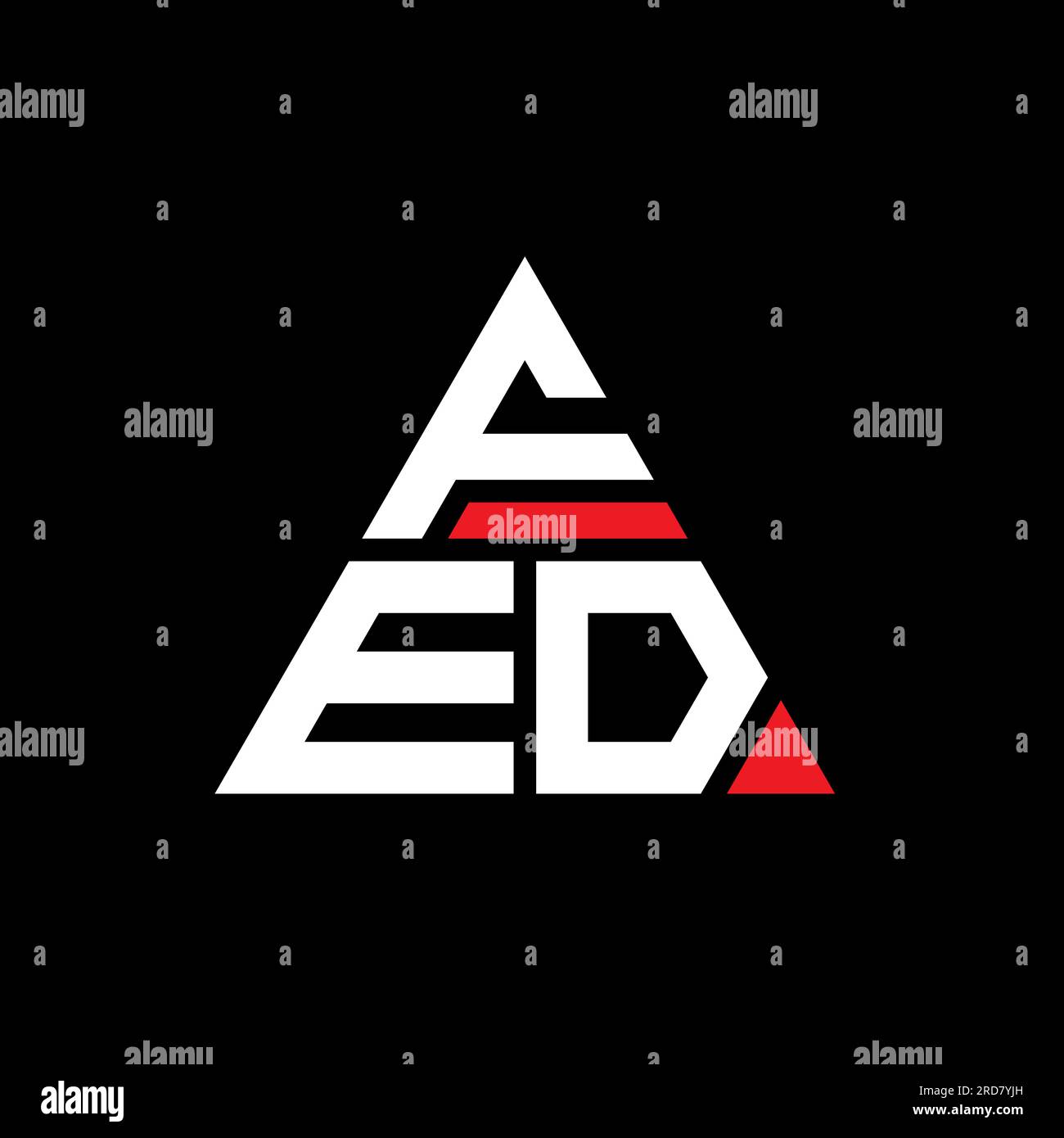 FED triangle letter logo design with triangle shape. FED triangle logo ...