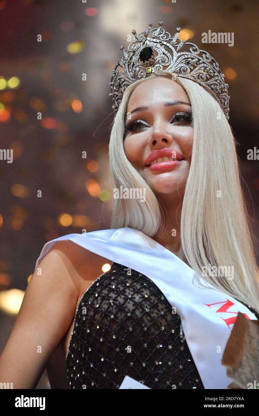 Moscow. The winner of the beauty contest `Miss Moscow - 2023` Angelina ...