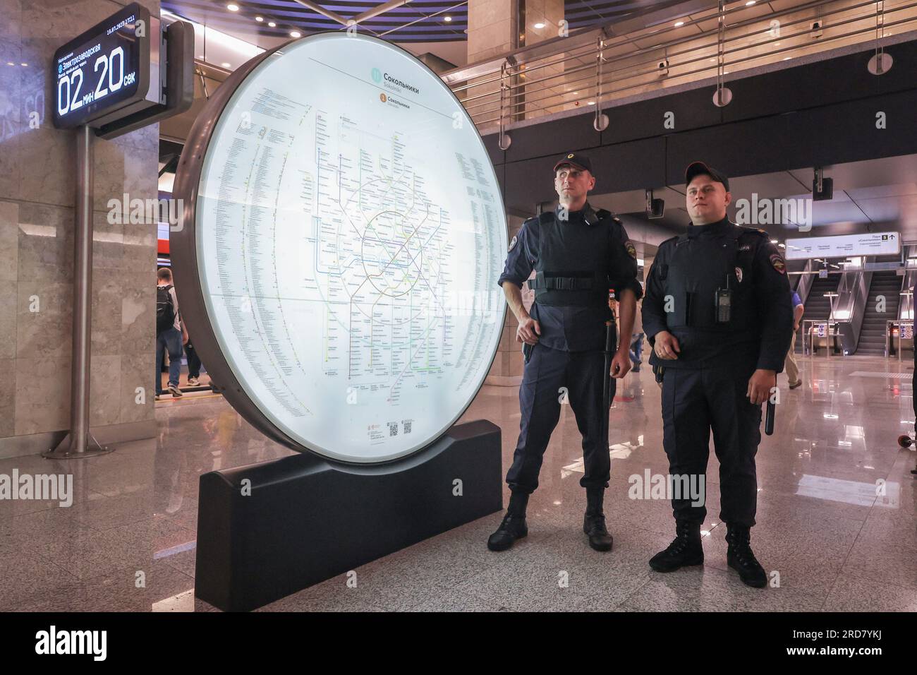 The work of transport police officers on the Bolshaya Koltsevaya Line ...