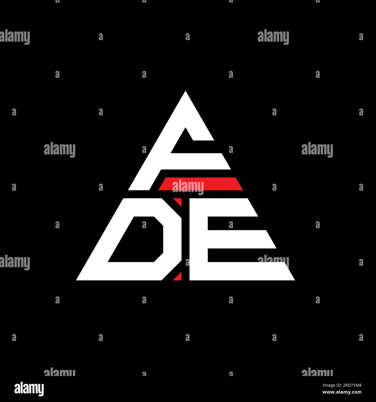 FDE triangle letter logo design with triangle shape. FDE triangle logo ...