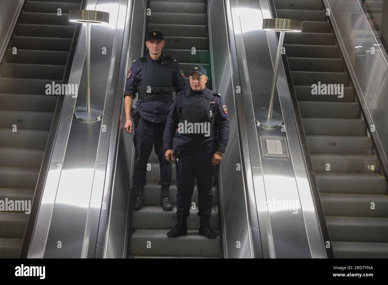 The work of transport police officers on the Bolshaya Koltsevaya Line ...