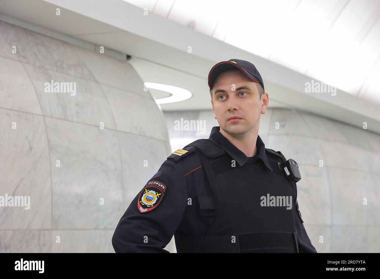 The work of transport police officers on the Bolshaya Koltsevaya Line ...