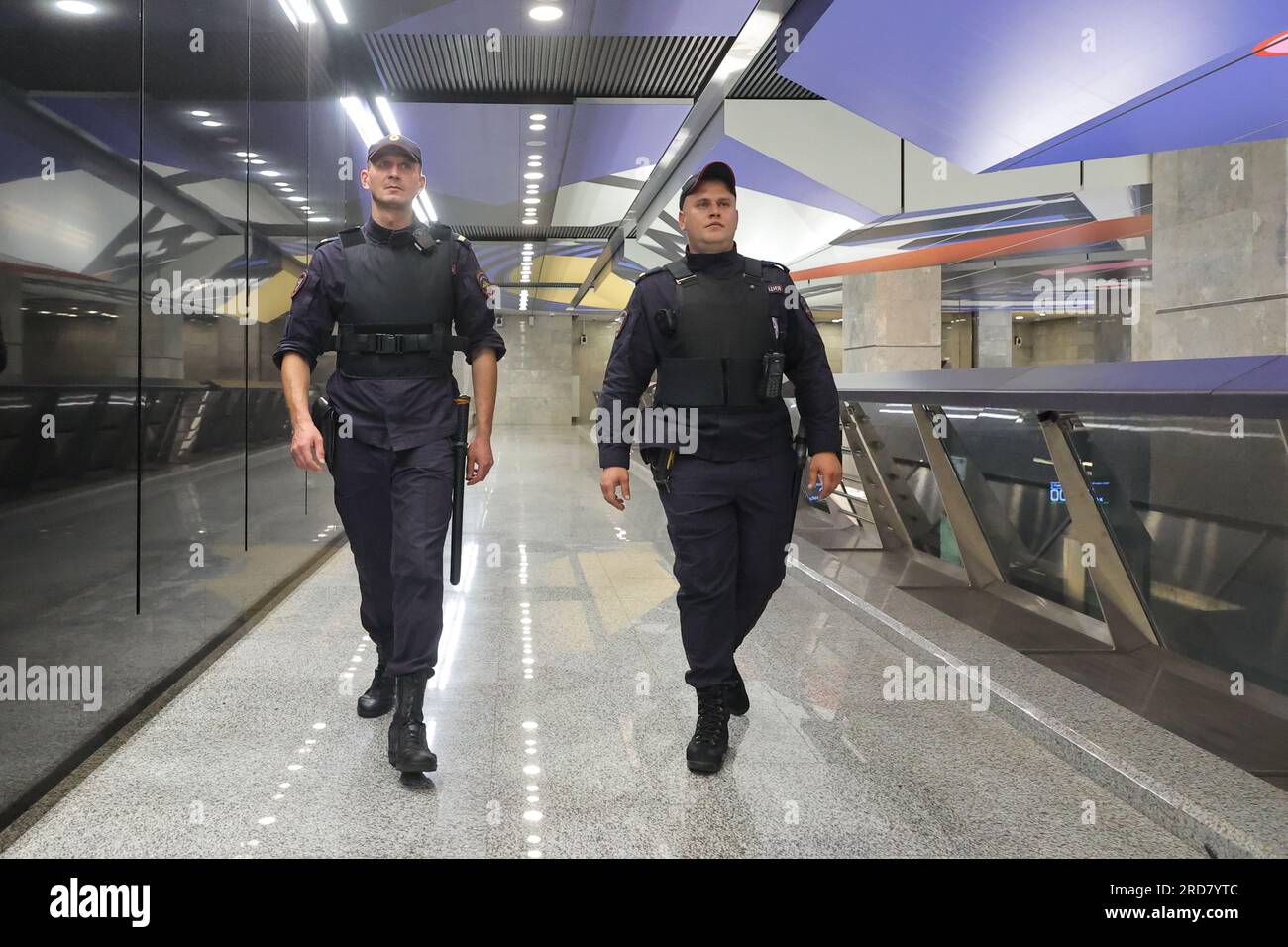 The work of transport police officers on the Bolshaya Koltsevaya Line ...