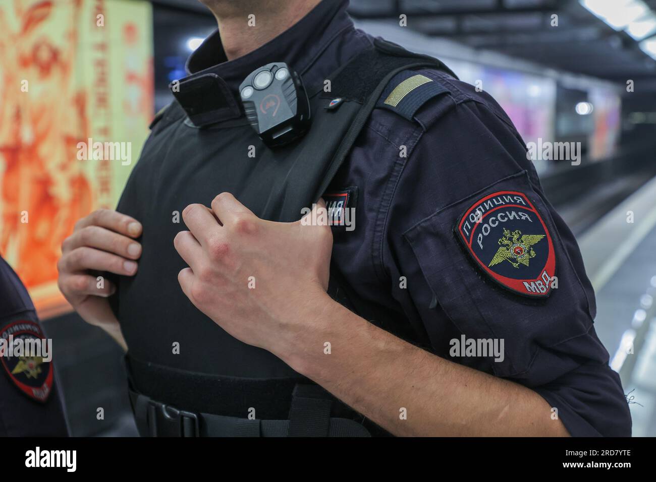 The work of transport police officers on the Bolshaya Koltsevaya Line ...