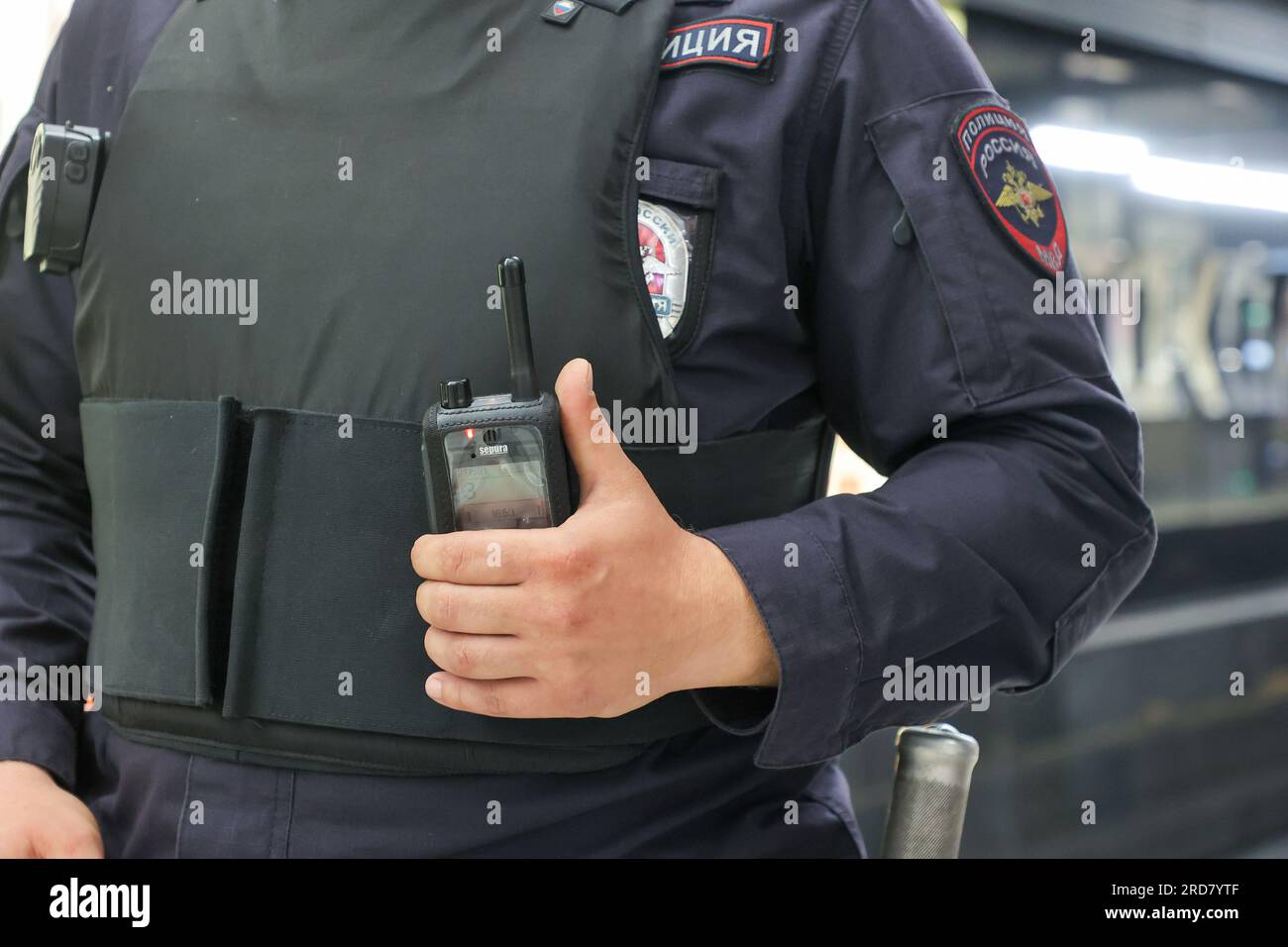 The work of transport police officers on the Bolshaya Koltsevaya Line ...
