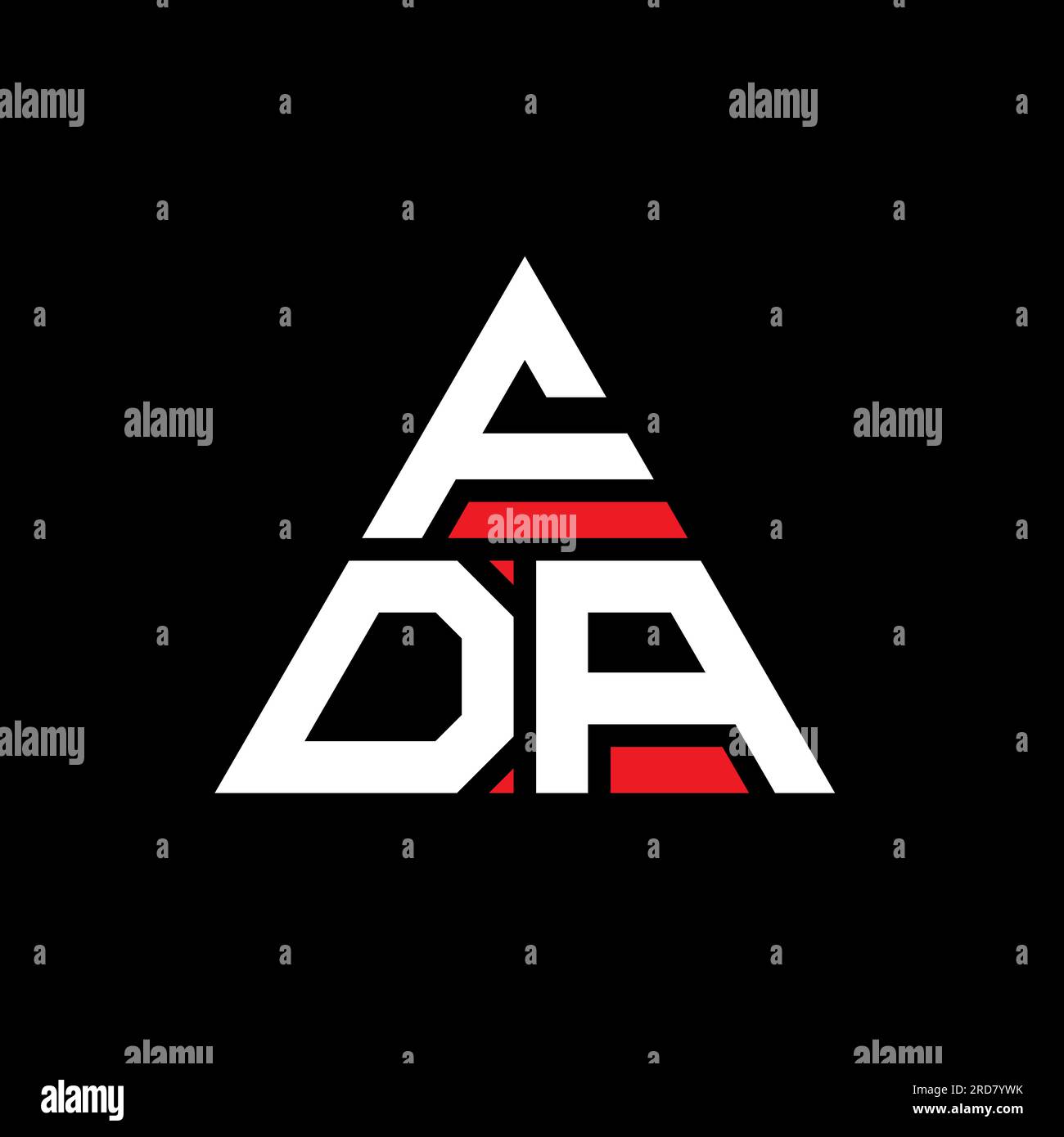 FDA triangle letter logo design with triangle shape. FDA triangle logo ...