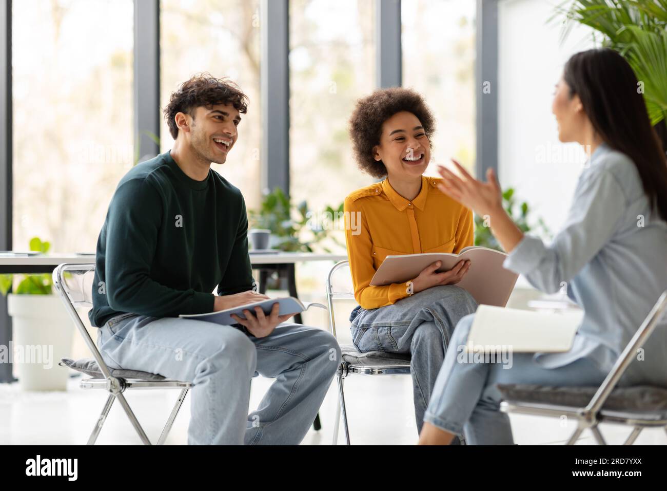 Happy Diverse College Students