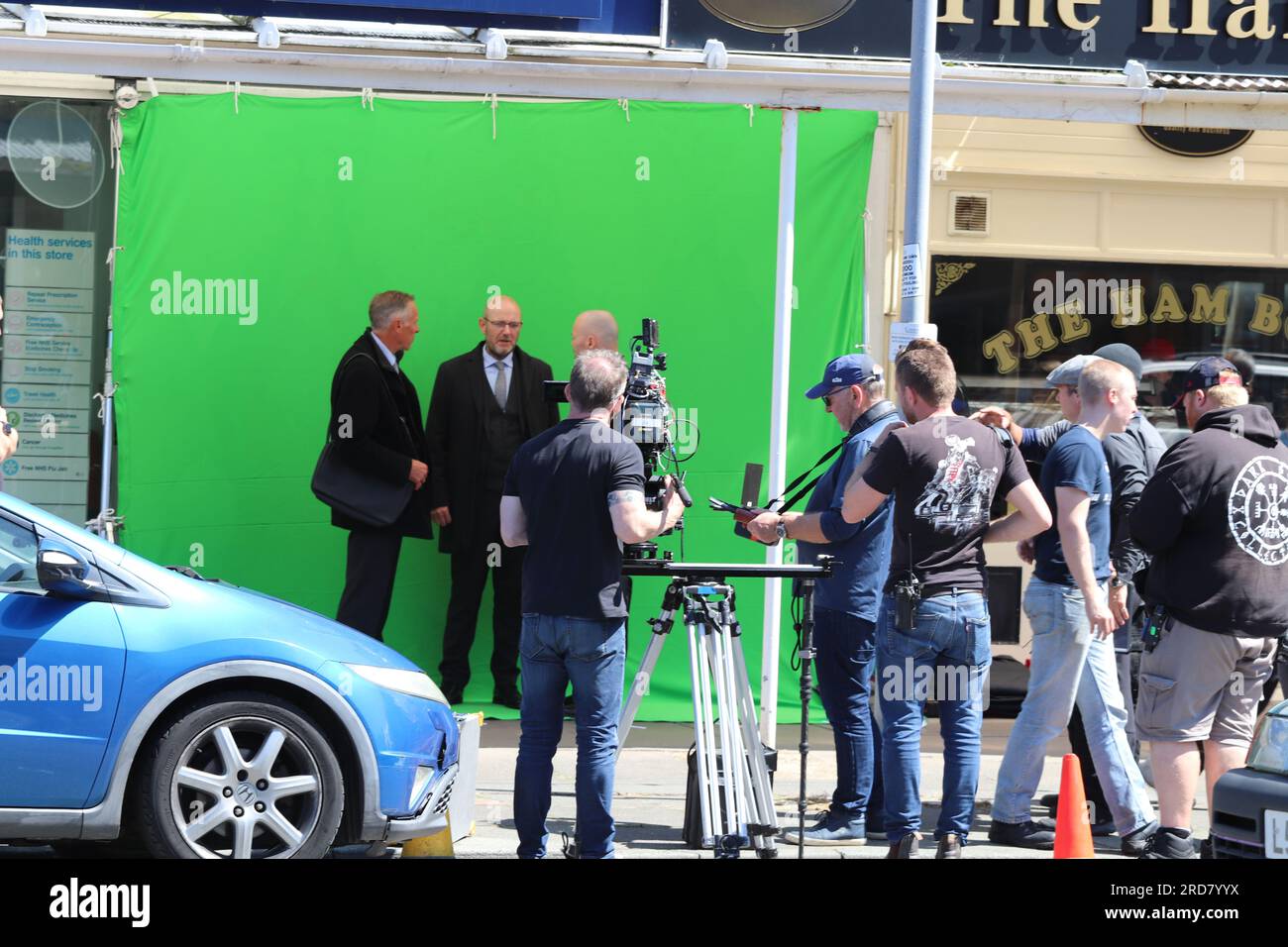 The filming of a ITV drama Mr Bates VS Post Office Stock Photo - Alamy