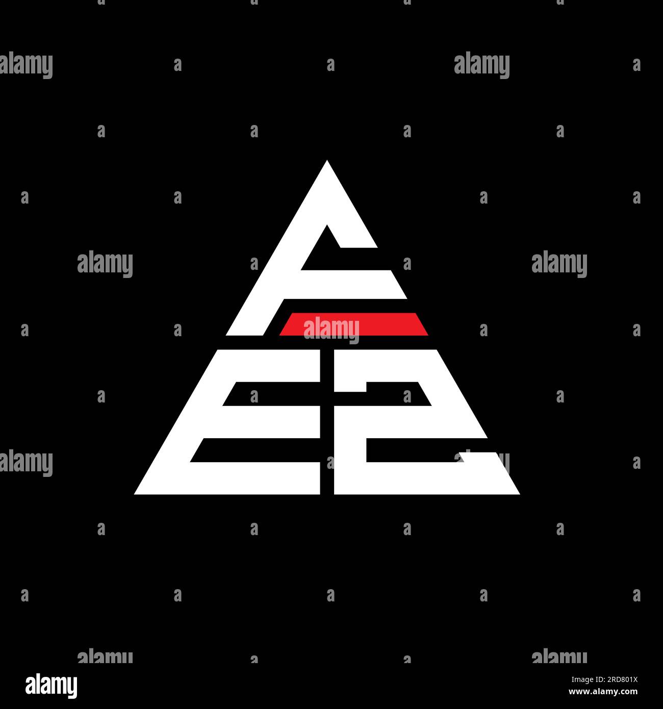 FEZ triangle letter logo design with triangle shape. FEZ triangle logo ...
