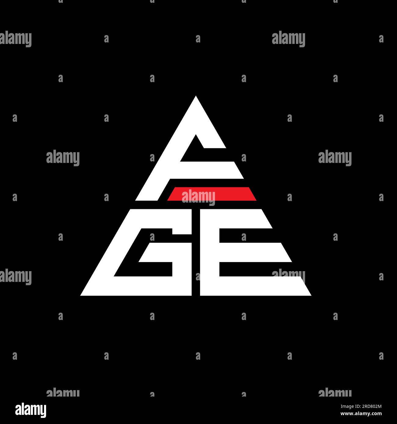 FGE triangle letter logo design with triangle shape. FGE triangle logo ...