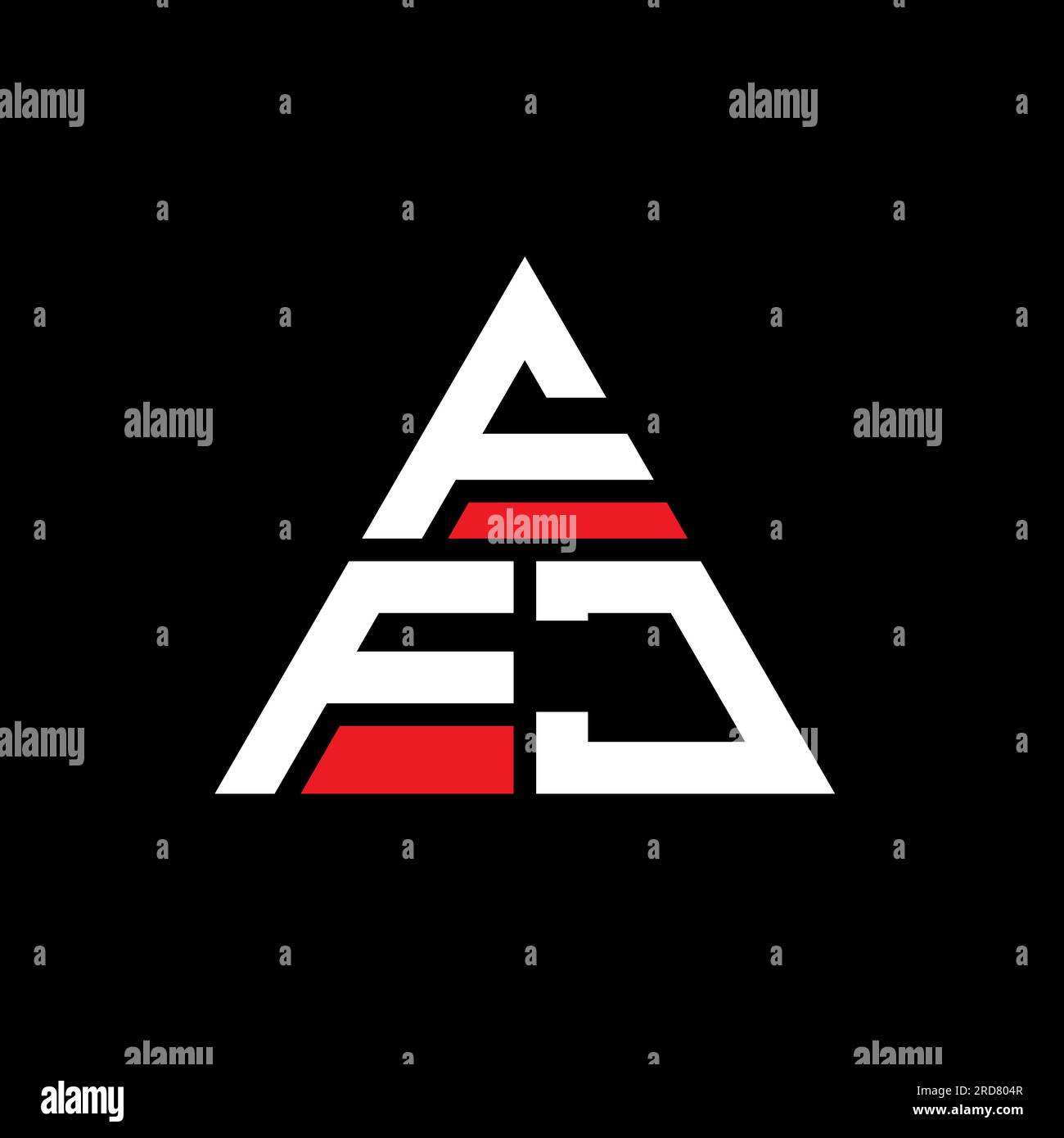 FFJ triangle letter logo design with triangle shape. FFJ triangle logo ...
