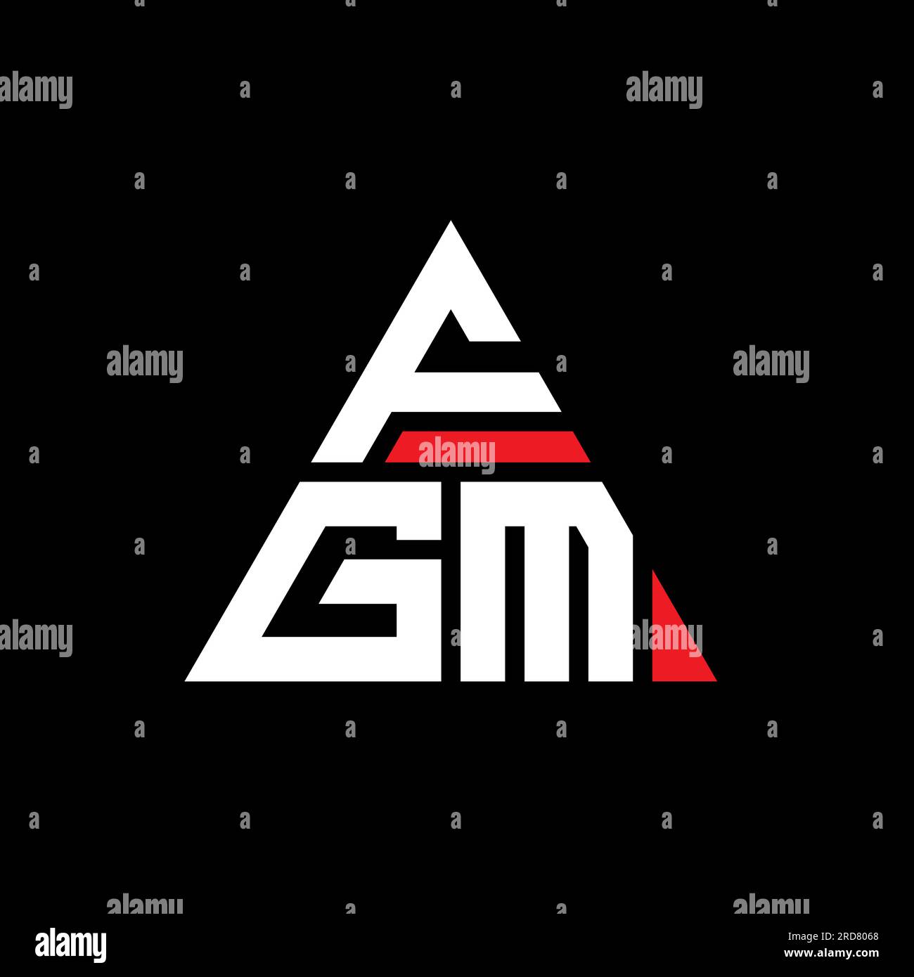 FGM triangle letter logo design with triangle shape. FGM triangle logo ...
