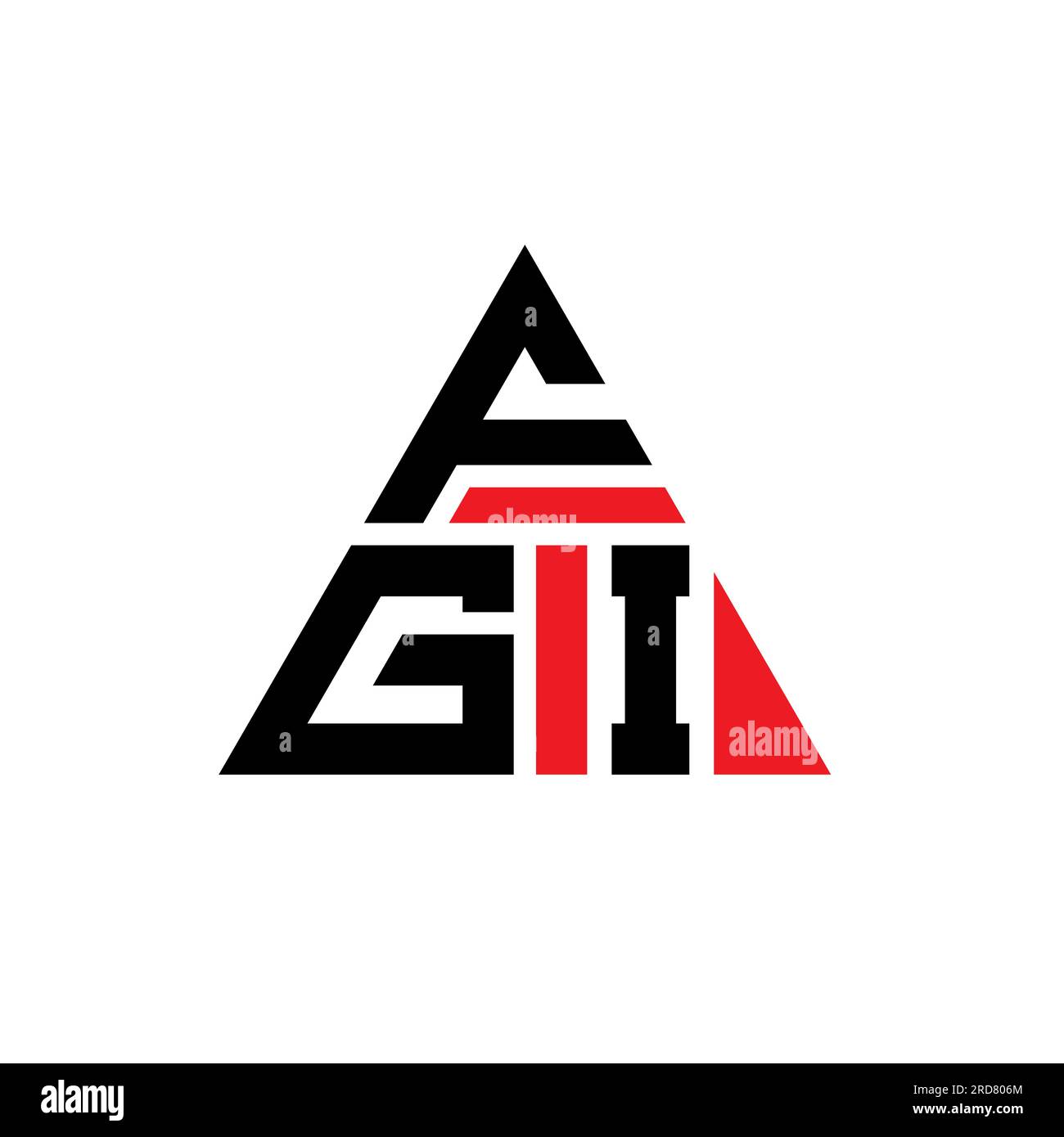 FGI triangle letter logo design with triangle shape. FGI triangle logo ...
