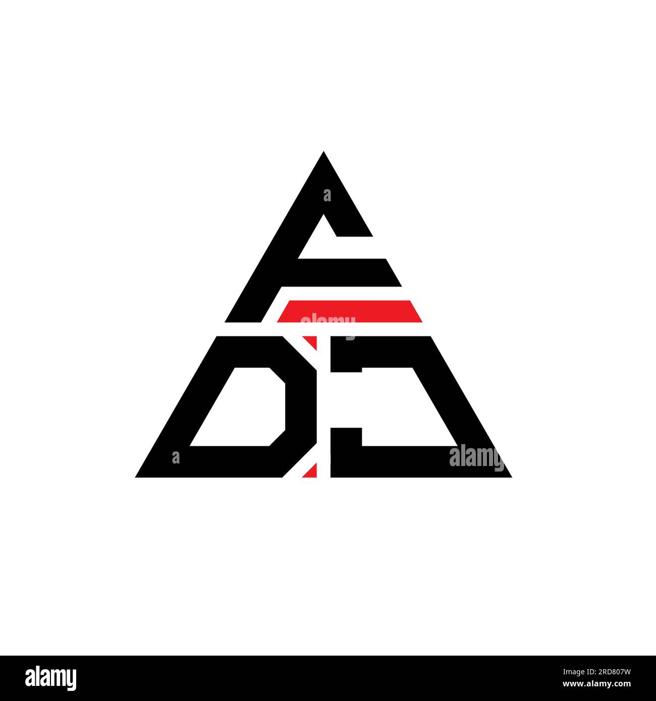 FDJ triangle letter logo design with triangle shape. FDJ triangle logo ...