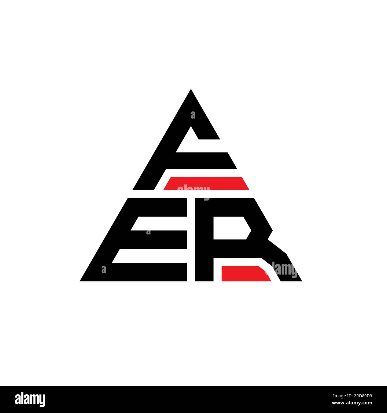 FER triangle letter logo design with triangle shape. FER triangle logo ...