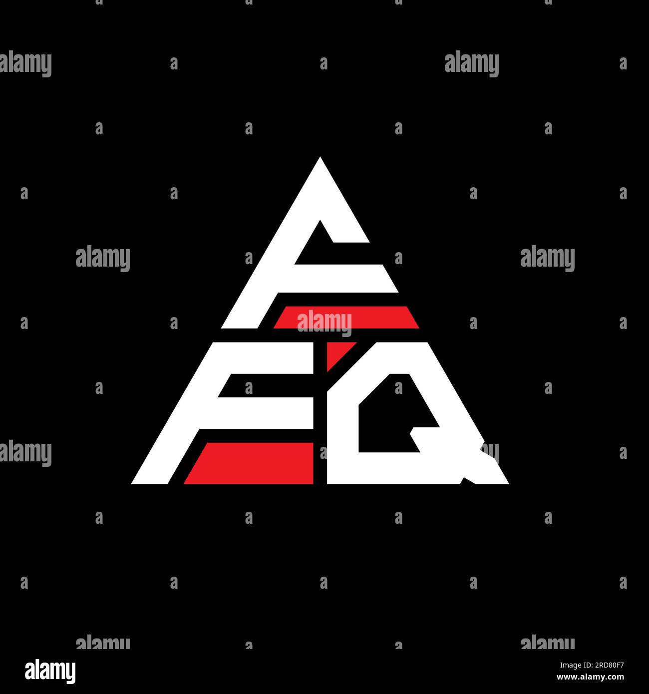 FFQ triangle letter logo design with triangle shape. FFQ triangle logo ...
