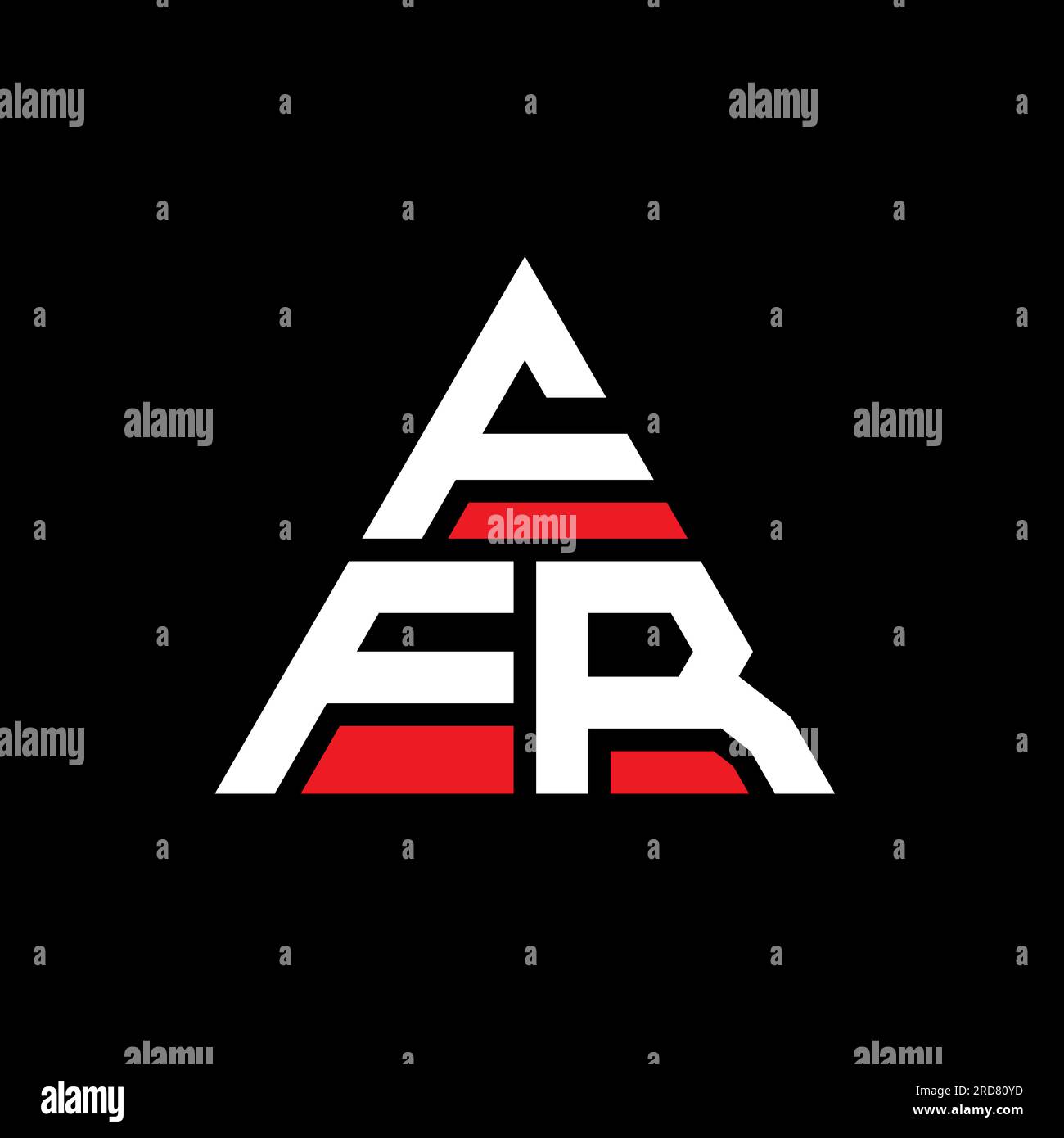 FFR triangle letter logo design with triangle shape. FFR triangle logo ...