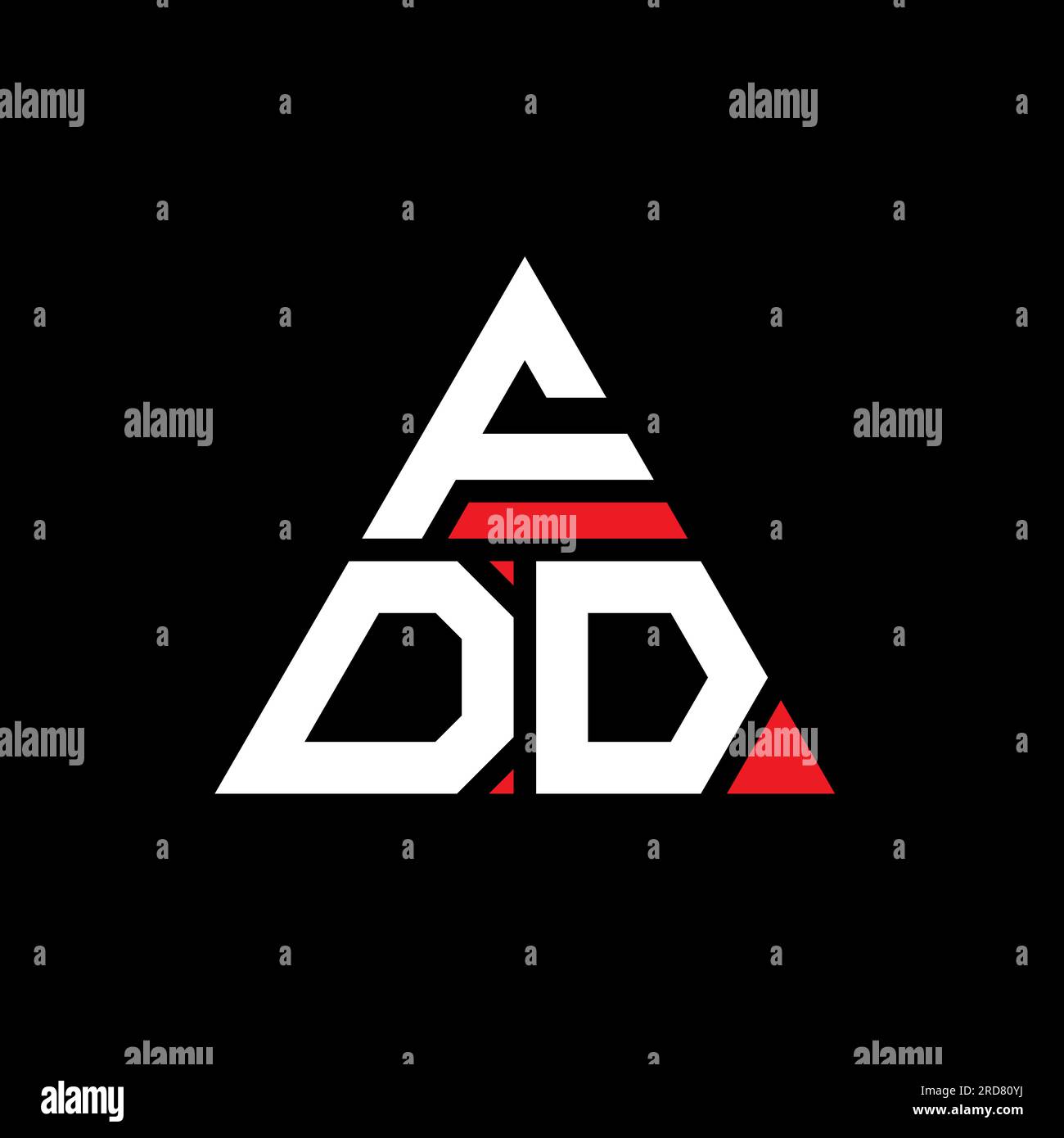 FDD triangle letter logo design with triangle shape. FDD triangle logo ...