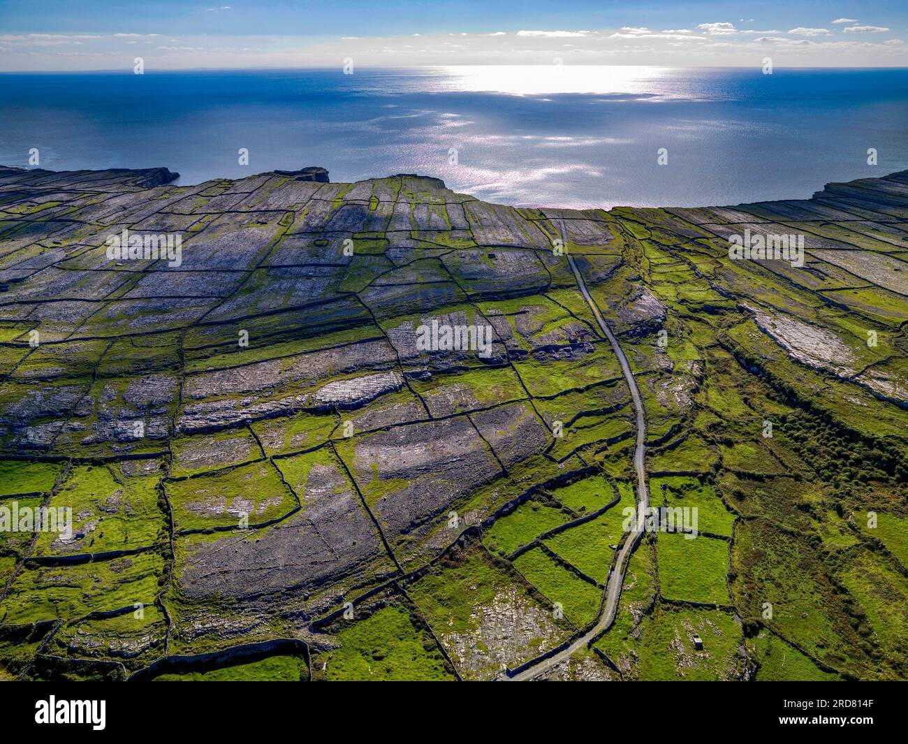 Aerial photograph of Black Fort or Dun Duchathair, Dun Doocaher, Inis ...
