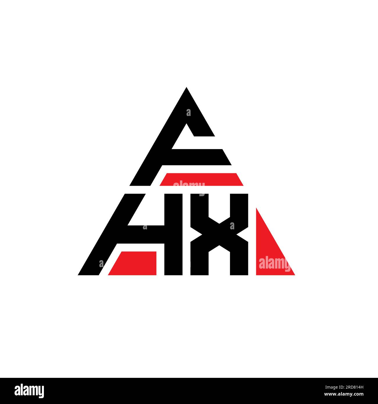 FHX triangle letter logo design with triangle shape. FHX triangle logo ...